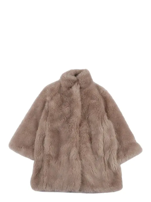 Chloé Faux Fur Coat - Red