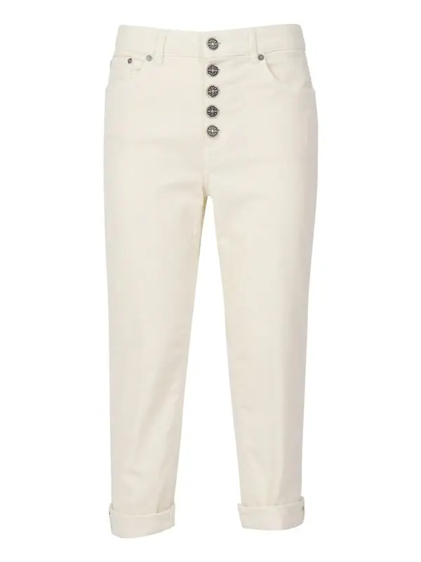 DONDUP Koons Bot Gioie Pantalone - White
