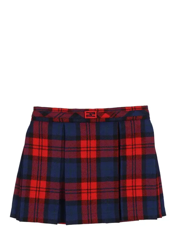 FENDI JR Tartan Skirt - Red