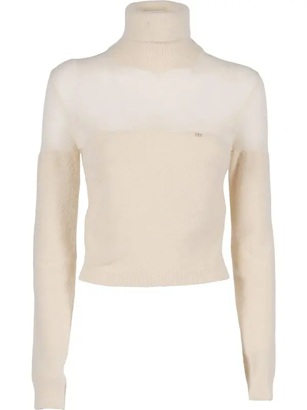 Elisabetta Franchi Tricot Knit Top - White