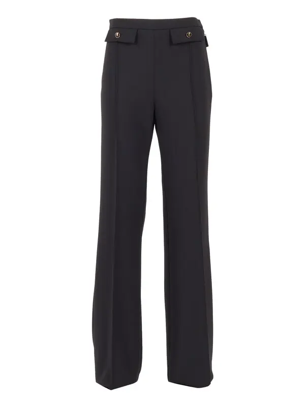 Elisabetta Franchi Wide Leg Trousers - Red