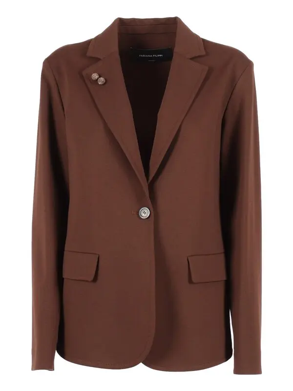 Fabiana Filippi Jersey Punto Milano Jacket - Red
