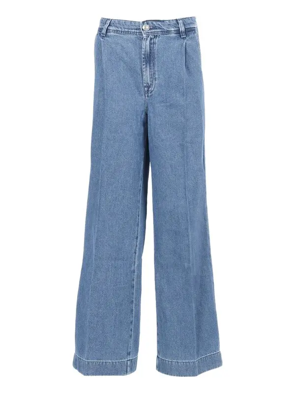 7 For All Mankind Pleated Hilo Trouser - Blu