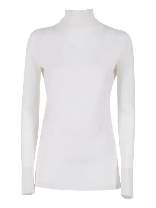 Fabiana Filippi Cashmere And Silk Turtleneck Top - White