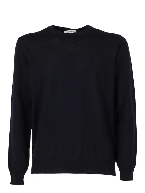 KANGRA Basico Rasato Calato Top - Blu