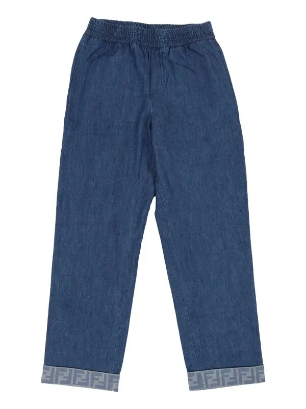 FENDI JR Light Denim Pantalone - Blu