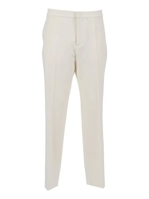 Fabiana Filippi Regular Fit Tecno Tailoring Trousers - White