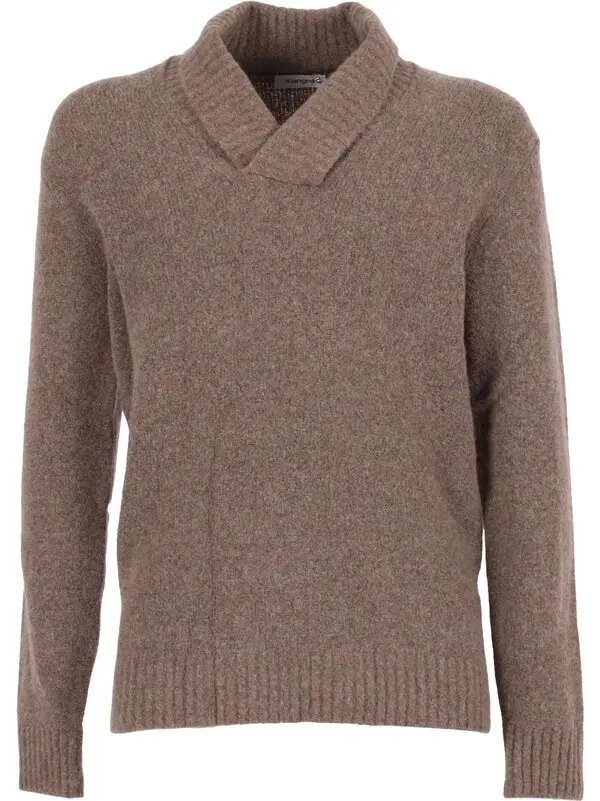 KANGRA Pullover Rasato Calato - Red
