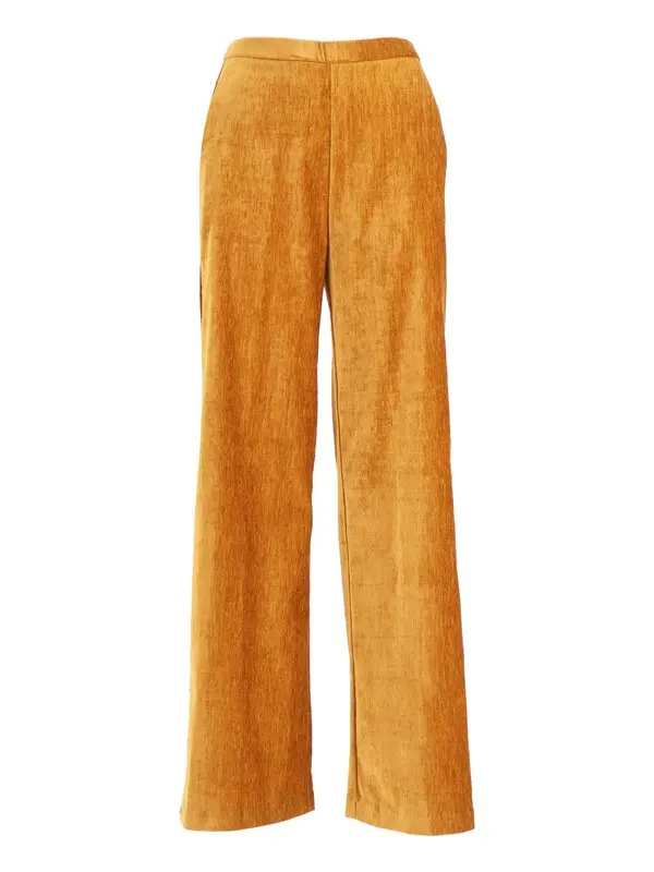 FORTE_FORTE Vita Alta Velluto Doppio Trousers - Yellow