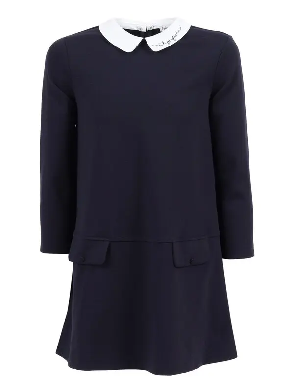 IL GUFO Long Sleeve Dress - Blu
