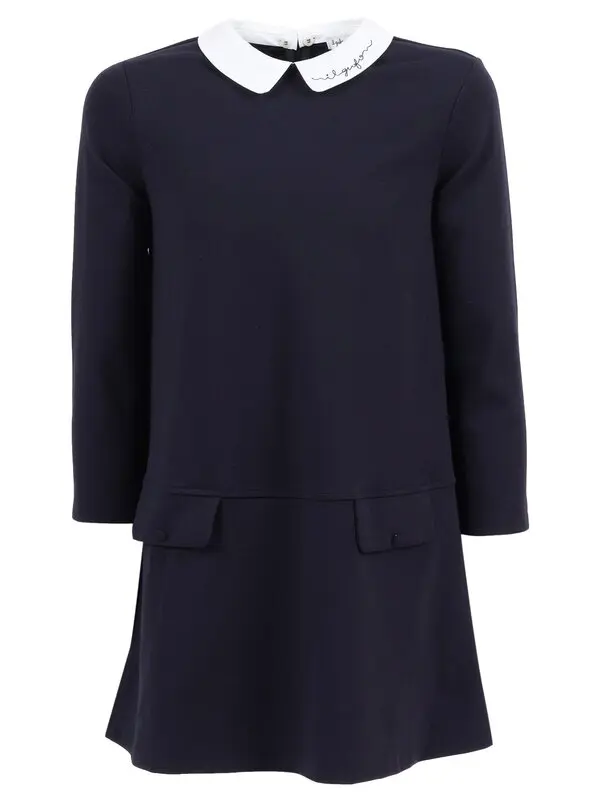 IL GUFO Long Sleeve Dress - Blu