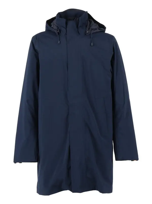 K-WAY Bonded Padded 3/4 Length Coat - Blu