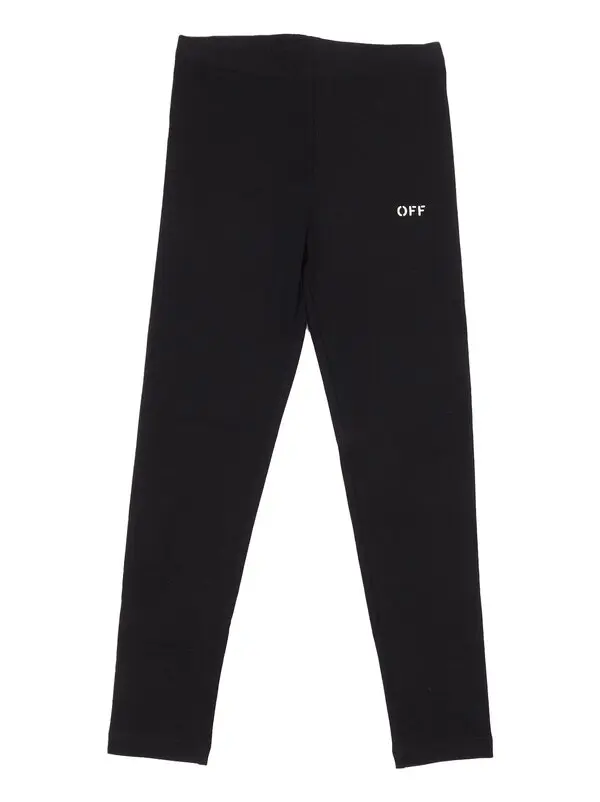 Off-White Off Stamp Legging Black White - Red