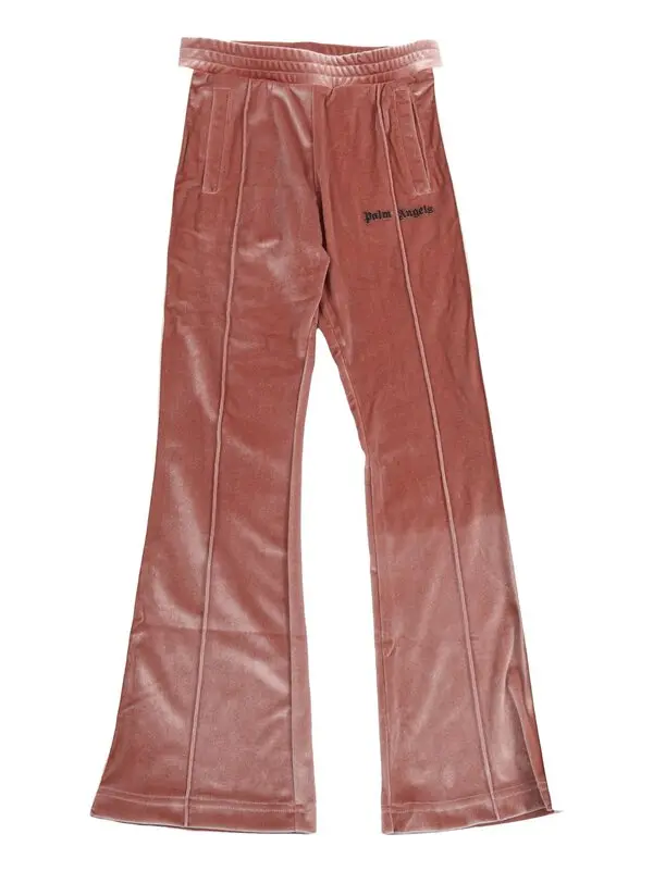 Palm Angels Chenille Flare Track Pant - Red