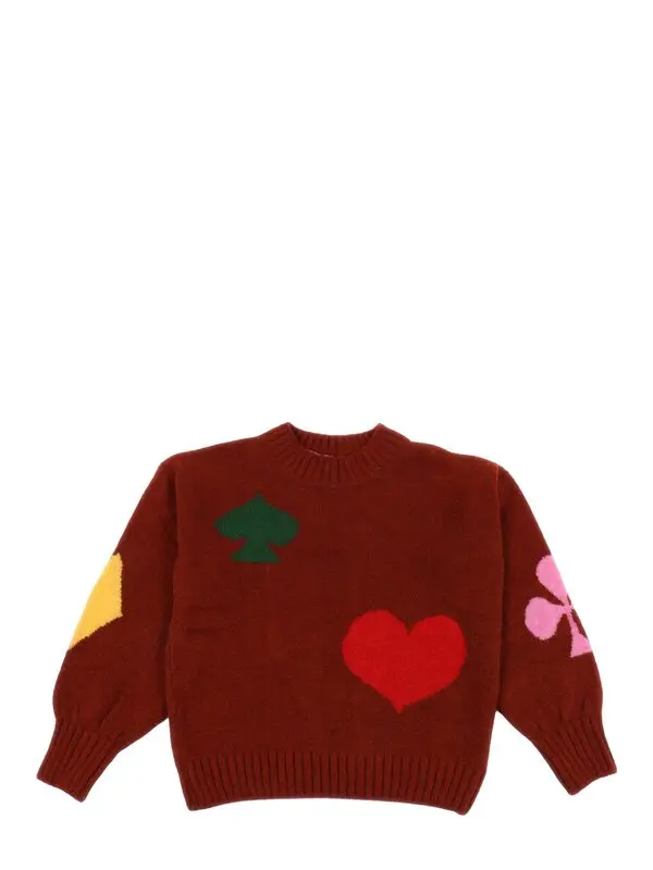 BOBO CHOSES Jacquard Turtleneck Jumper - Red