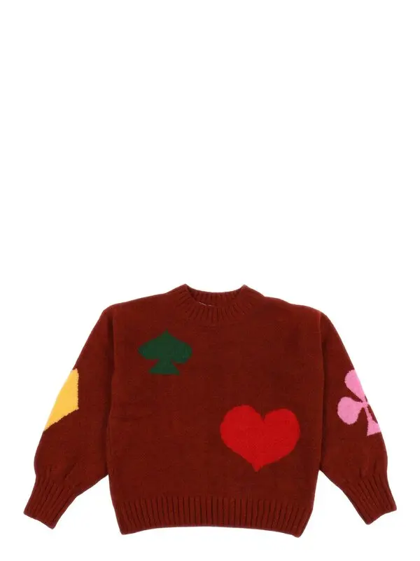 BOBO CHOSES Jacquard Turtleneck Jumper - Red