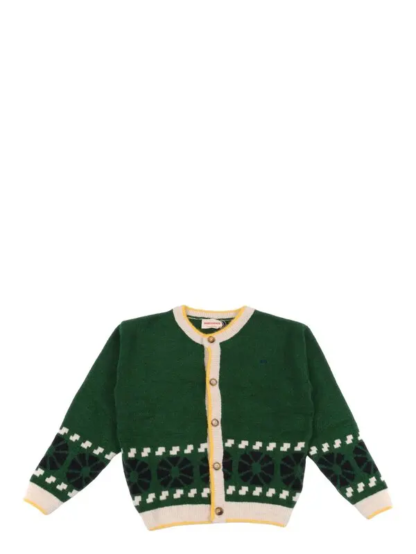BOBO CHOSES Kaleidoscope Jacquard Cardigan - Green
