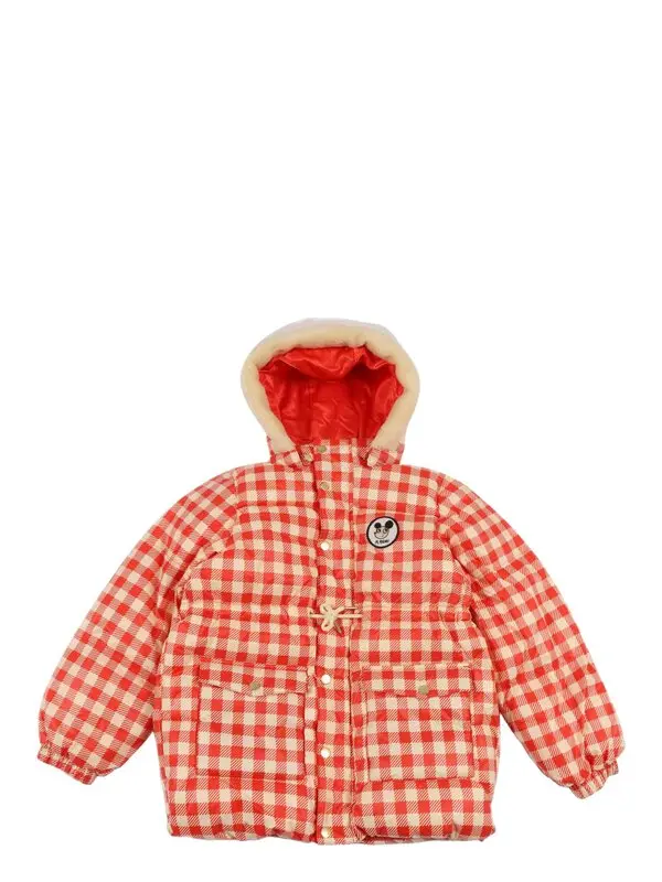 MINI RODINI Ritzratz Patch Gingham Puffer - Red