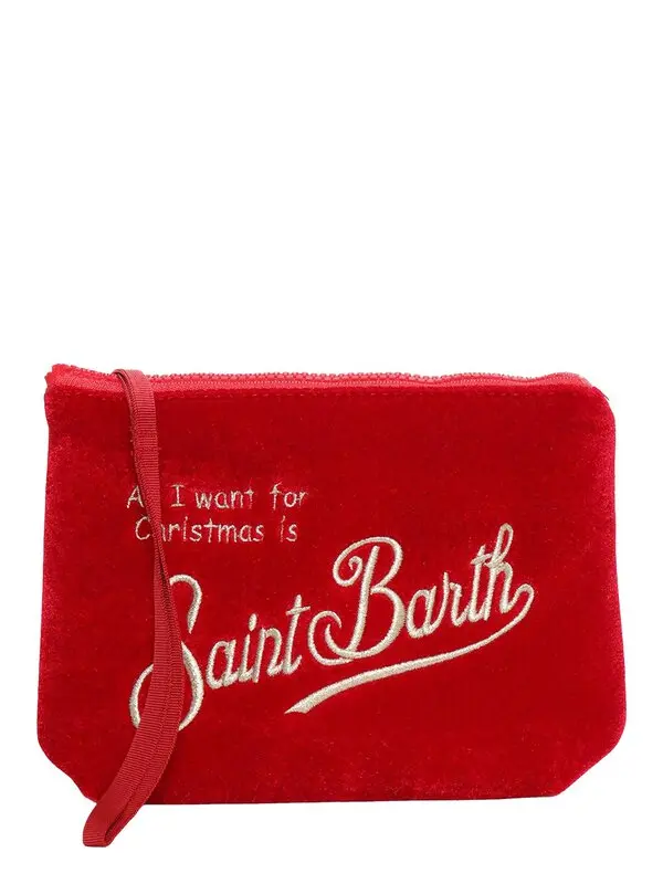 MC2 SAINT BARTH Aline Velvet Xmas Sb 41 Or Emb - Red