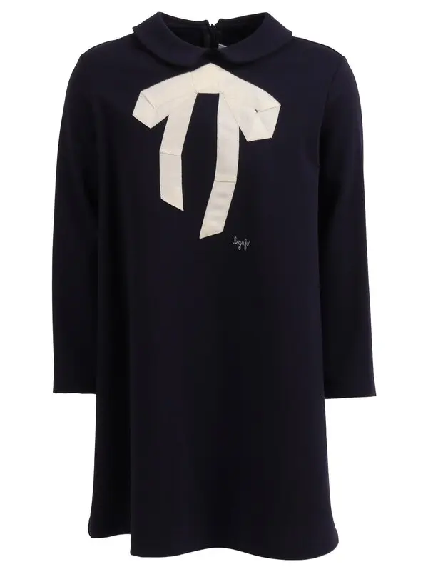 IL GUFO Long Sleeve Dress - Blu