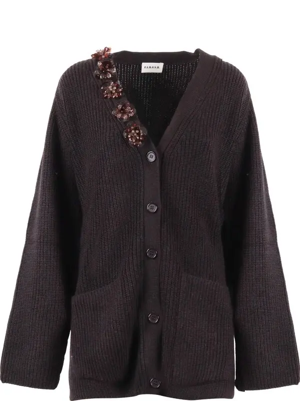 P.a.r.o.s.h Embroidered Cardigan - Red