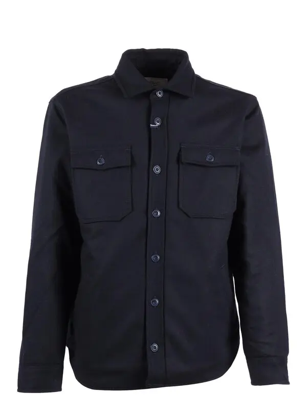 BLKER Wool Shirt Trapunta Hunter - Blu