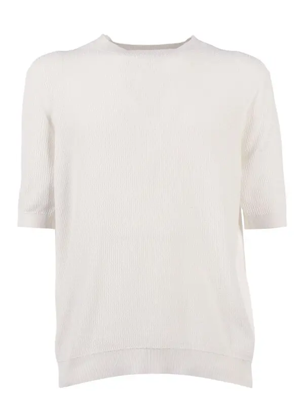 BALLANTYNE Short Sleeve Pullover - White