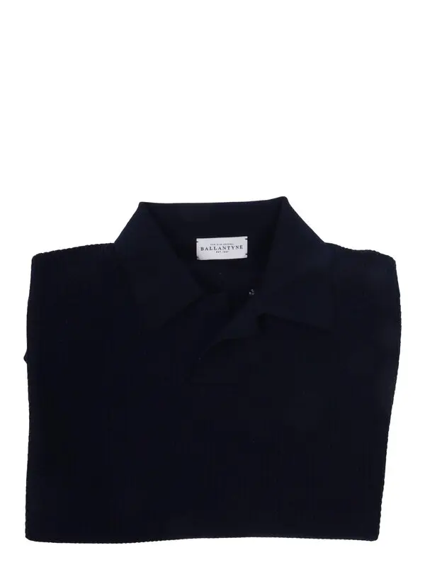 BALLANTYNE Short Sleeve Polo - Blu