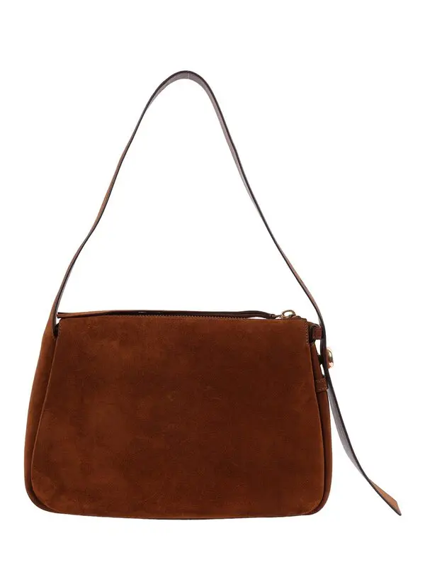 Tory Burch Romy Suede Shoulder Bag - Red
