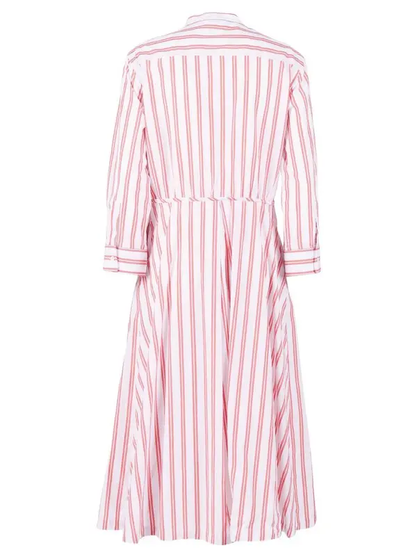 Aspesi Striped Shirt Dress - White