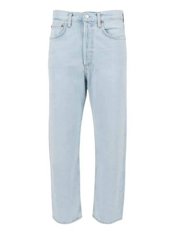 AGOLDE 90's Crop Mid Rise Loose Fit Jeans - Blu
