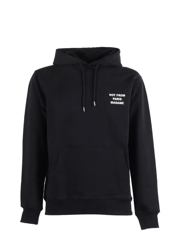 DR�LE DE MONSIEUR Bold Slogan Hoodie - Red