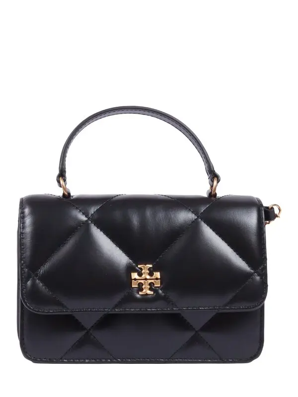 Tory Burch Kira Diamond Quilt Mini Top Handle Chain Wallet - Red