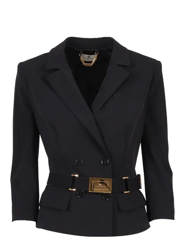 Elisabetta Franchi Belted Jacket - Red