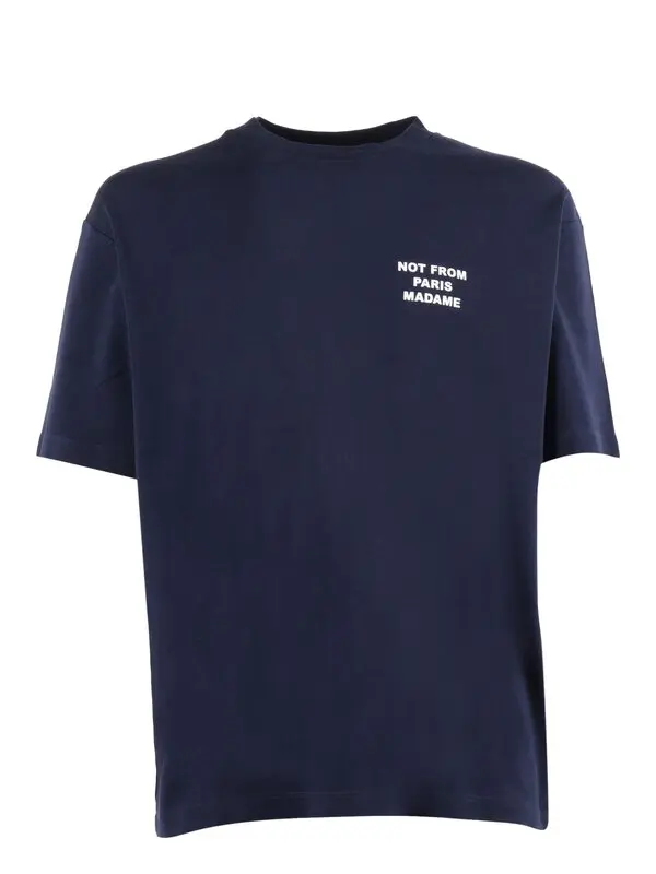 DR�LE DE MONSIEUR T-shirt With Slogan Print - Blu