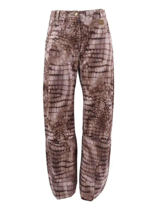 Elisabetta Franchi Animal Print Jeans - Red