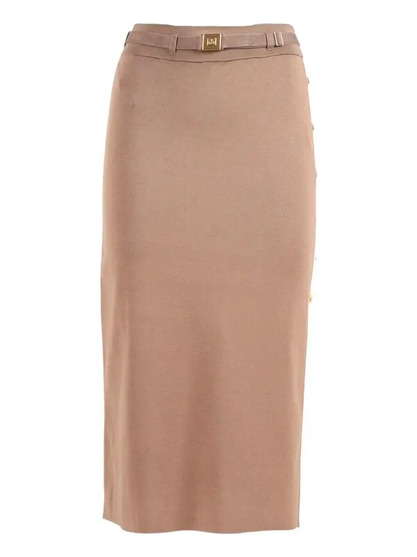 Elisabetta Franchi Knit Skirt With Belt - Other