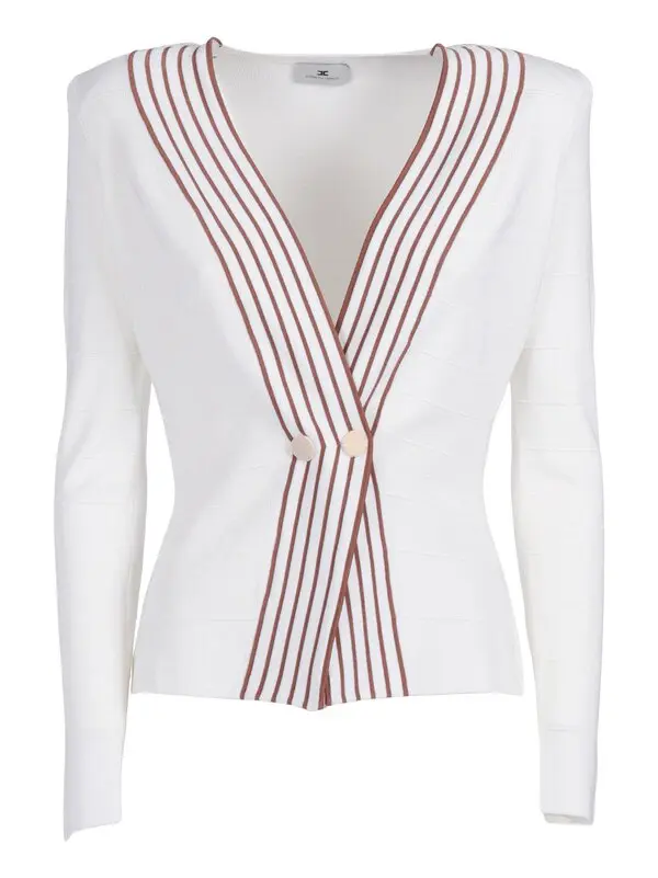 Elisabetta Franchi Tricot Knit Top - White