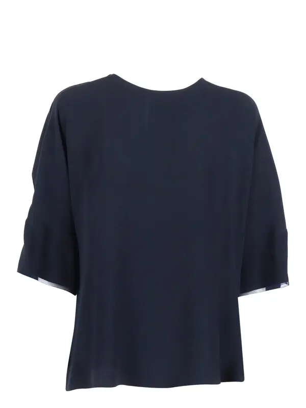 Fabiana Filippi Enver Satin Top - Blu