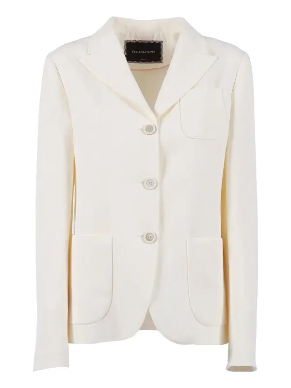 Fabiana Filippi Fitted Jacket - White