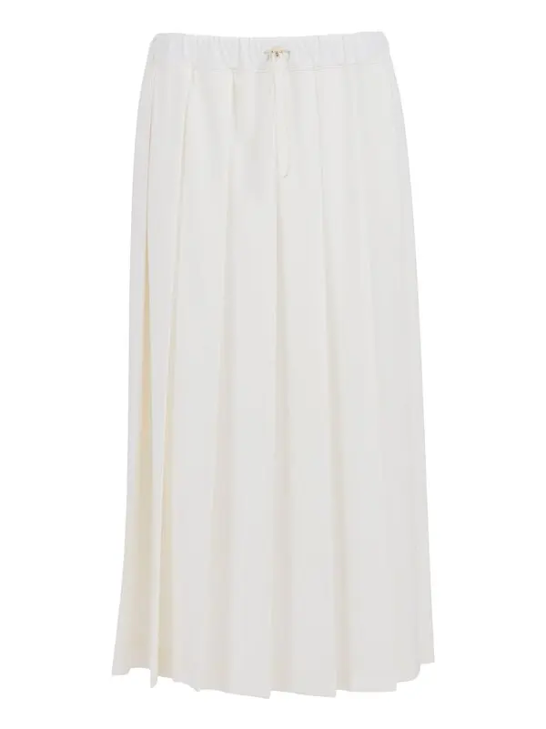 Fabiana Filippi Pleated Skirt With Elasticated Waistband - White