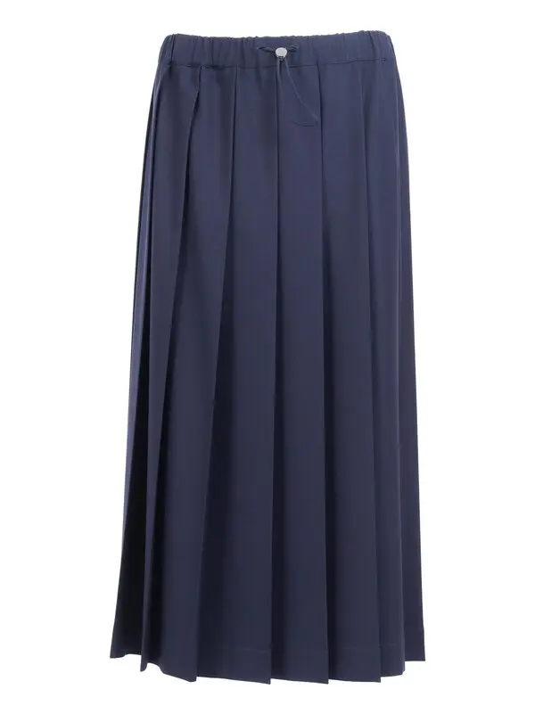 Fabiana Filippi Pleated Skirt With Elasticated Waistband - Blu