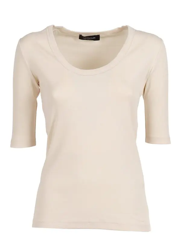 Fabiana Filippi T-shirt In Jersey Costina - White
