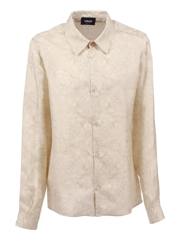 Versace Floral Print Shirt - White