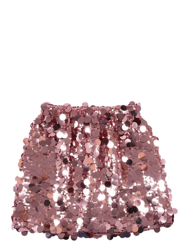 DOU UOD Sequin Embellished Skirt - Red