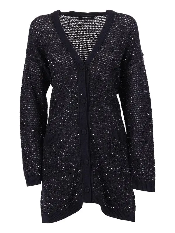 Fabiana Filippi Oversized Cotton Cardigan - Blu
