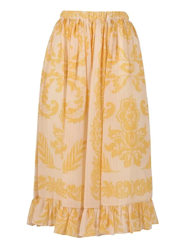 Etro Printed Skirt - Yellow