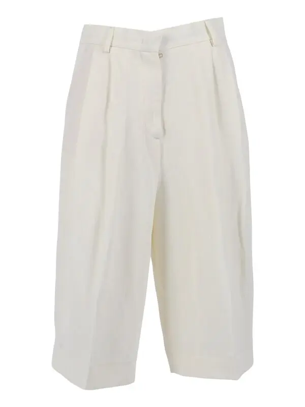 Fabiana Filippi Wide Leg Bermuda Shorts - White