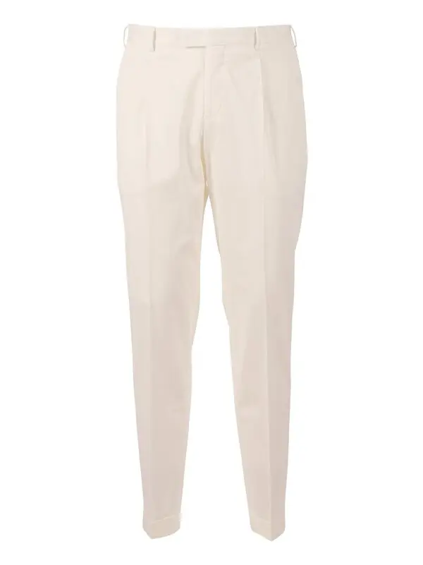PT TORINO Master Pleated Trousers - White
