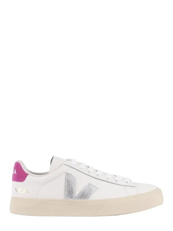 VEJA Campo Leath Silver Ultraviolet Sneakers - White